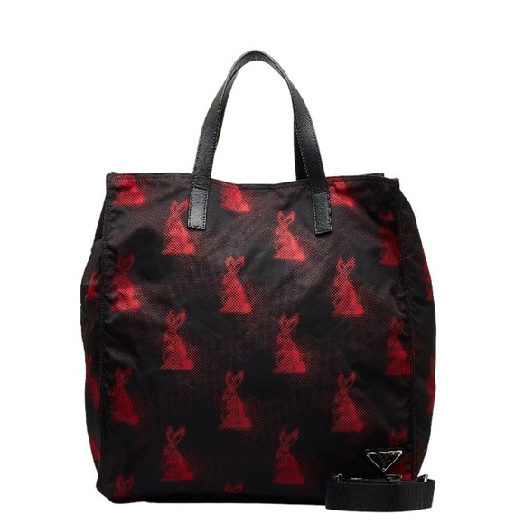Prada | Bags | Authentic Prada Bunny Print Tessuto Tote Bag | Poshmark